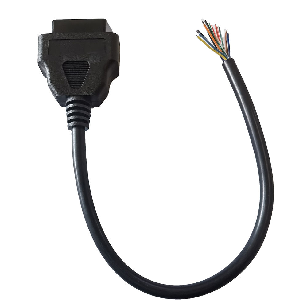 16 Pin Extension OBD2 Open Cable J1962 Female Connector To Open Plug
