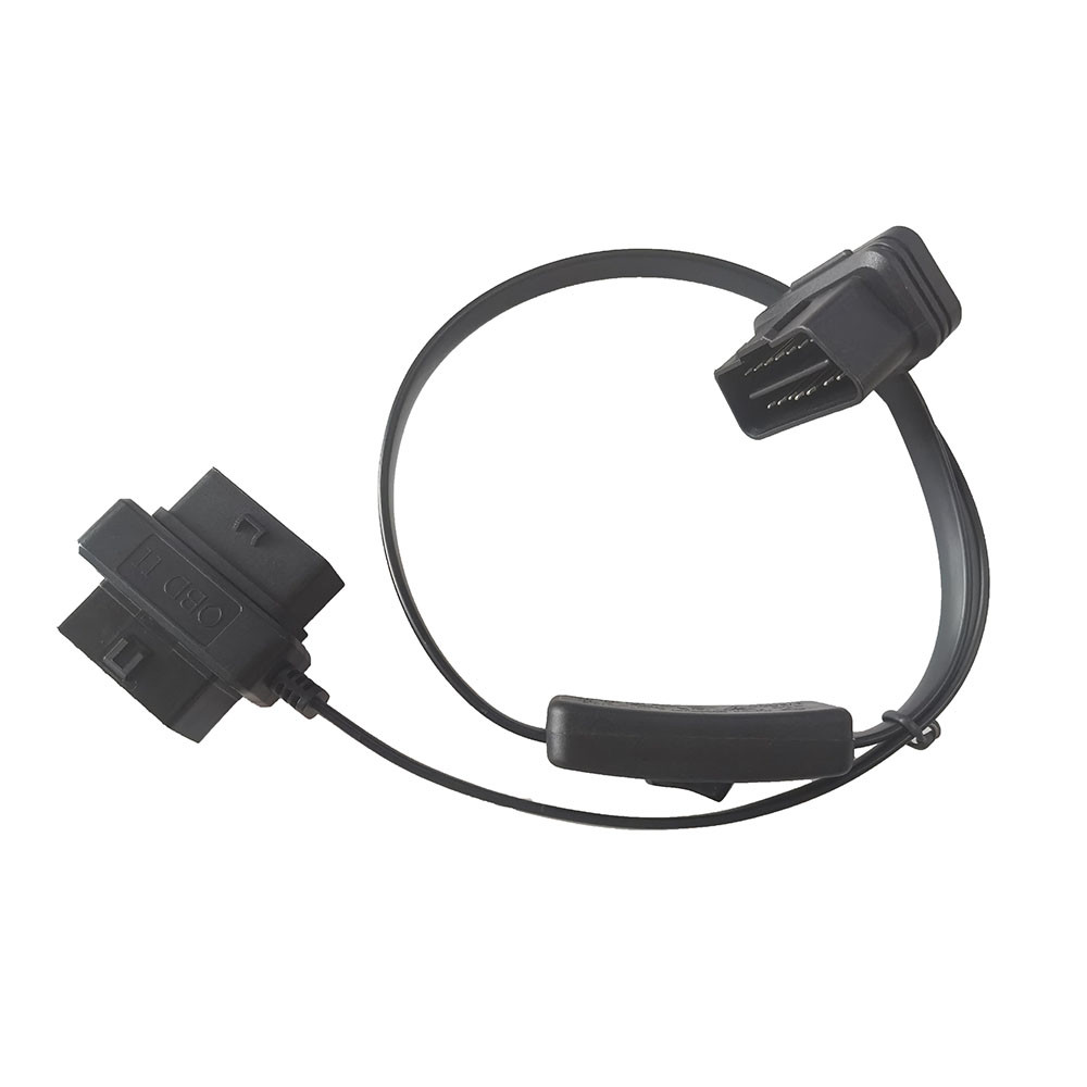 1 Male To 2 Female OBDII Diagnostic Cable Extender J1962 With Switch